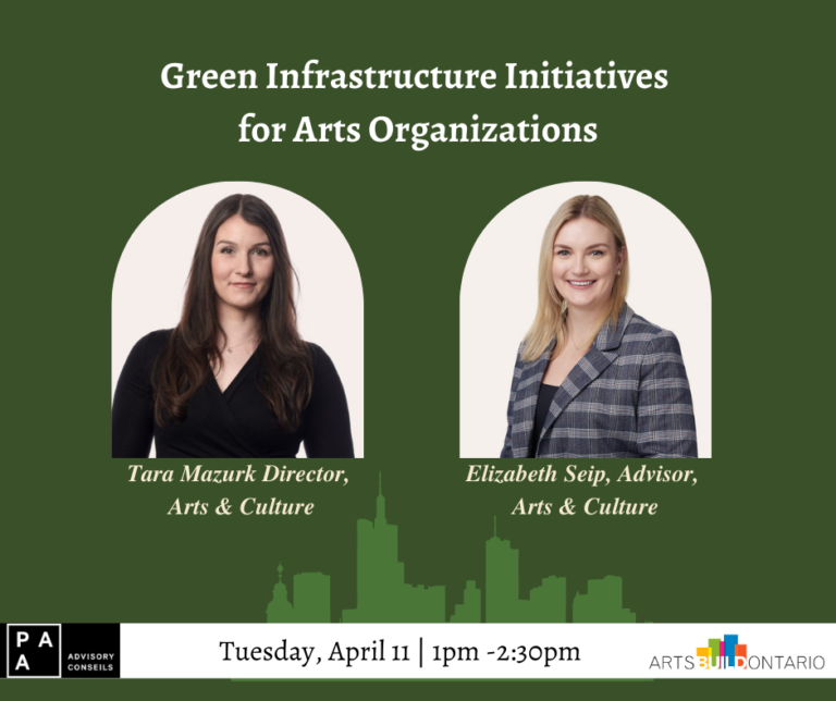 Green Infrastructure Initiatives for Arts Organizations | ArtsBuild Ontario